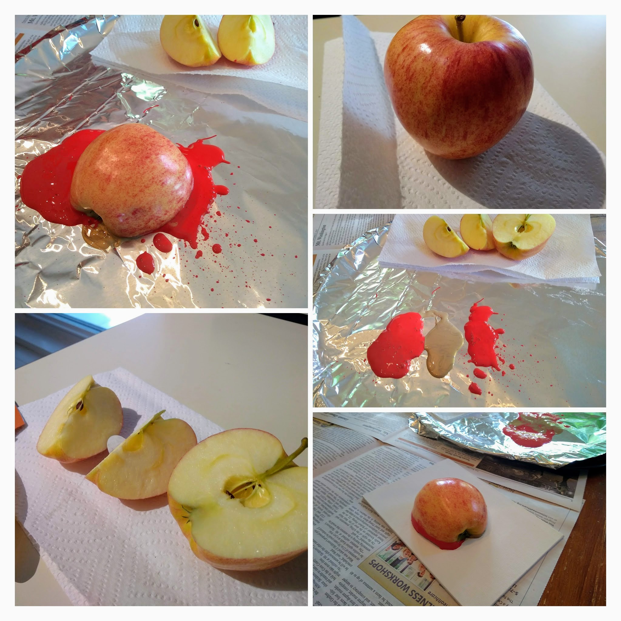 Painting with Apples – Plaid Polka Dots